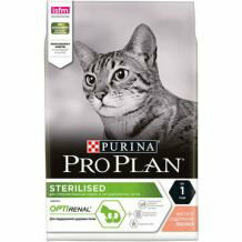 Корм для кошек ProPlan 3кг д/стерилизованных/кастрированных лосось кастрир/стерилизован лосось 72405
