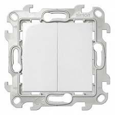 Simon 24 Белый Выключатель 2-кл. безвинт. зажим