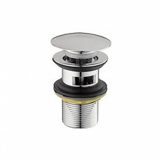 Клапан донный Ledeme L65-2, латунь/нержавеющая сталь, хромированное покрытие, с переливом