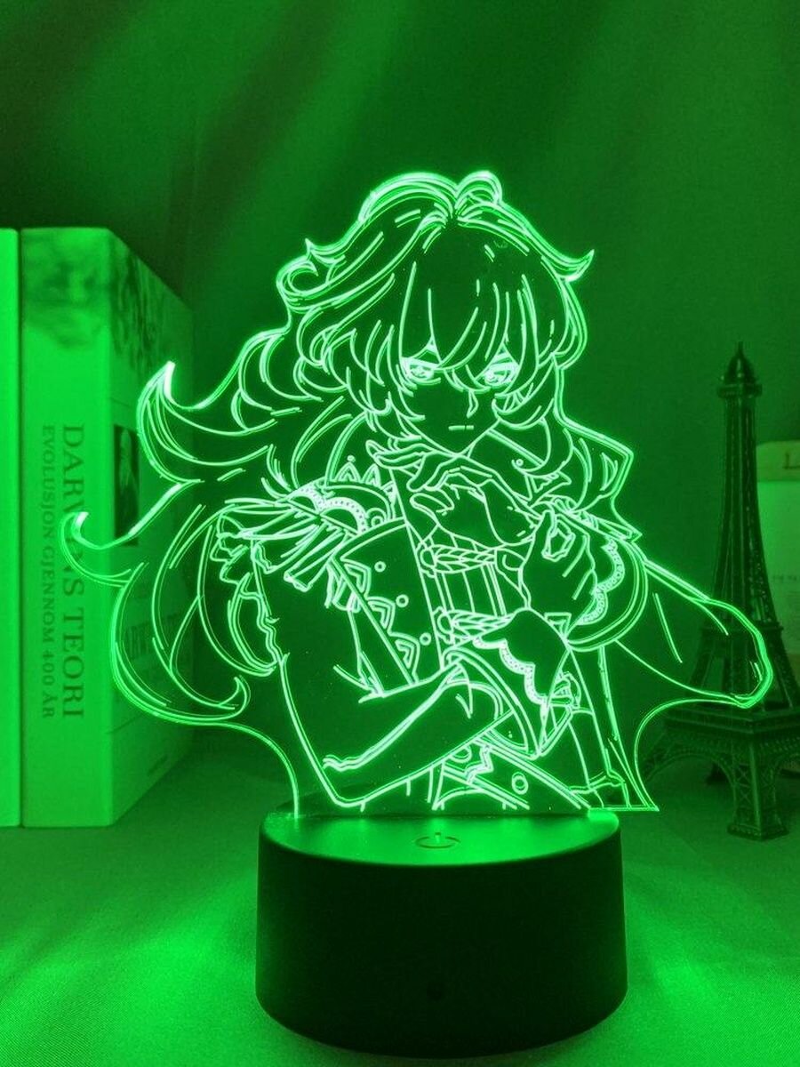 Ночник Аниме-Игра Геншин Импакт - Genshin Impact. Подарок фанату аниме и манги — декор в комнату с любимыми персонажами, в стиле отаку и японской анимации.