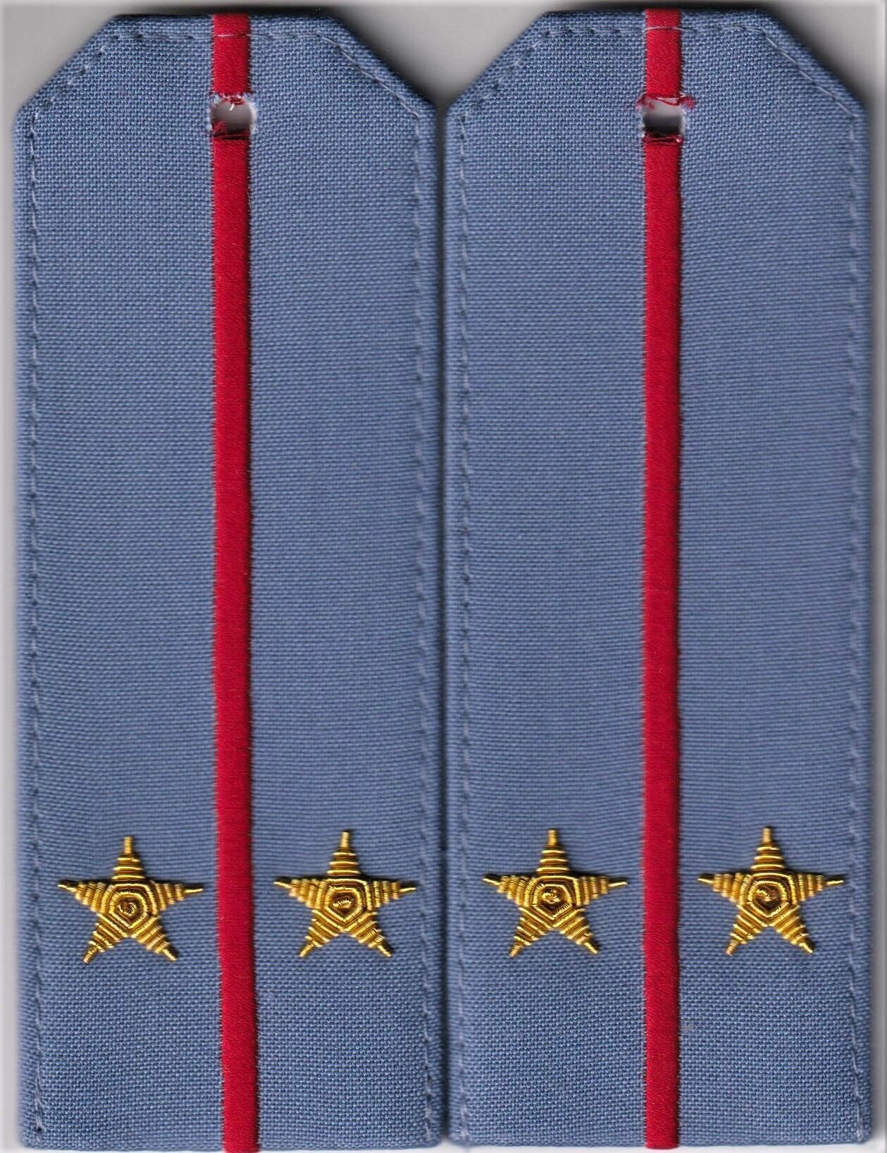 Погоны из рубашечной ткани серо-голубые, лейтенант