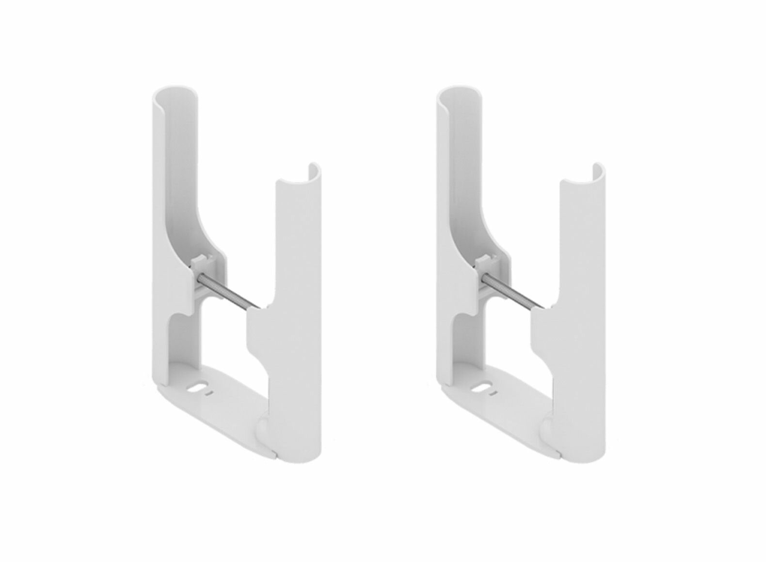 Комплект из двух напольных креплений для трехтрубных радиаторов, белый цвет