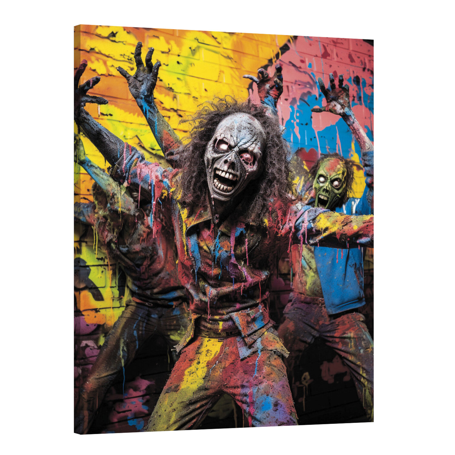 Интерьерная картина 50х70 "Хэллоуинский костюм зомби"