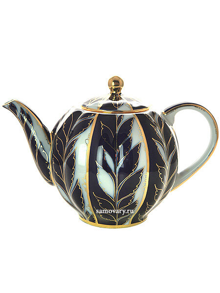 Чайник заварочный форма "Тюльпан" рисунок "Зимний вечер", Императорский фарфоровый завод