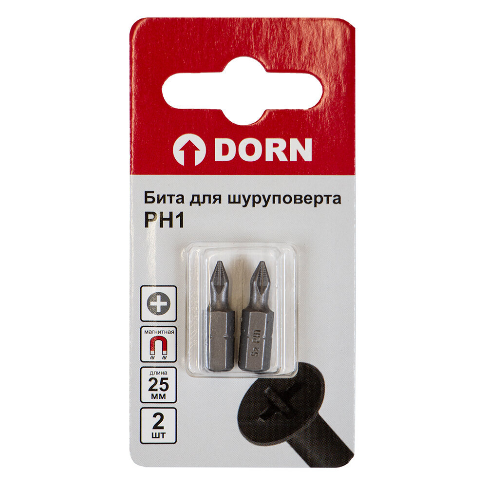 Биты DORN PH1, 25 мм 2 шт