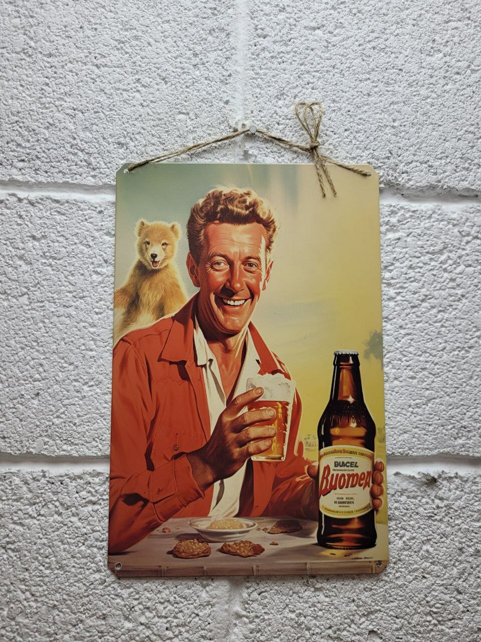 Австралия пиво постер на стену 20 на 30 см, шнур-подвес в подарок