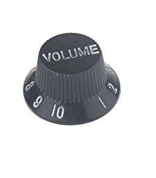 Ручка потенциометра Musiclily M150v, Fender style, метрическая, громкость, чёрная