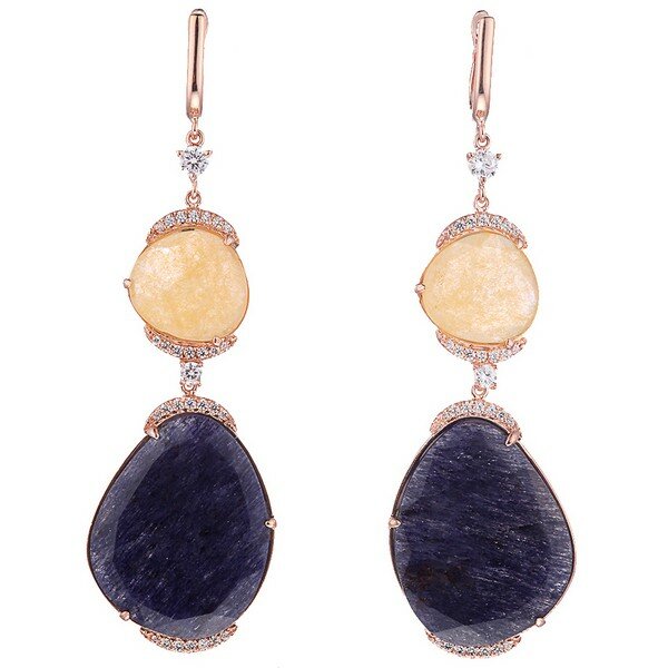 Серьги, серебро, 925 проба, фианит