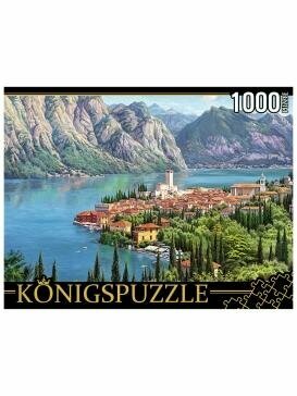 ПазлыKONIGSPUZZLE 1000 деталей. И. Прищепа. Городок у моря (Русская коллекция) РУКK1000-3585, (Рыжий кот