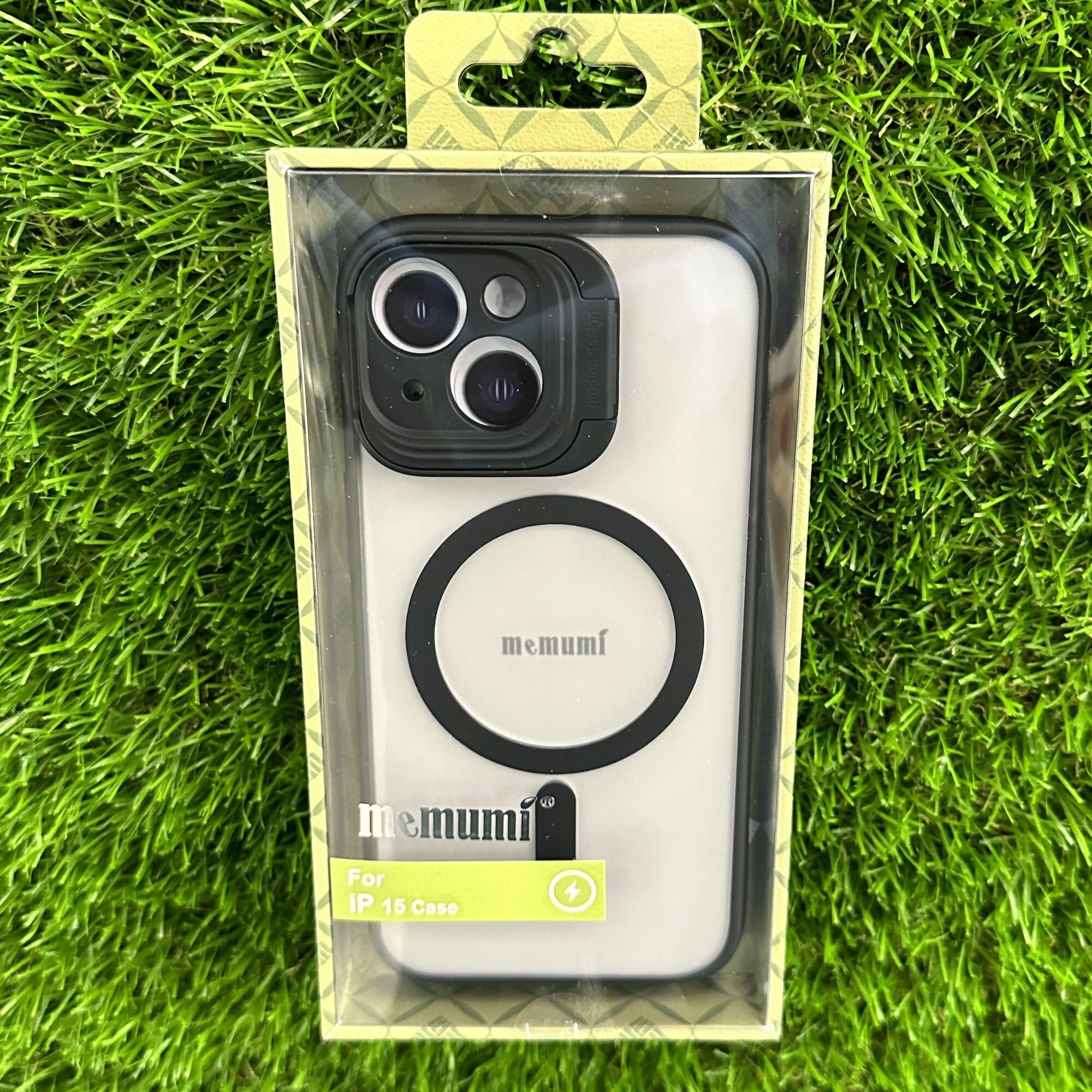 Чехол для iPhone 15 (6.1") Memumi Mech SNAP с магнитом для MagSafe черный