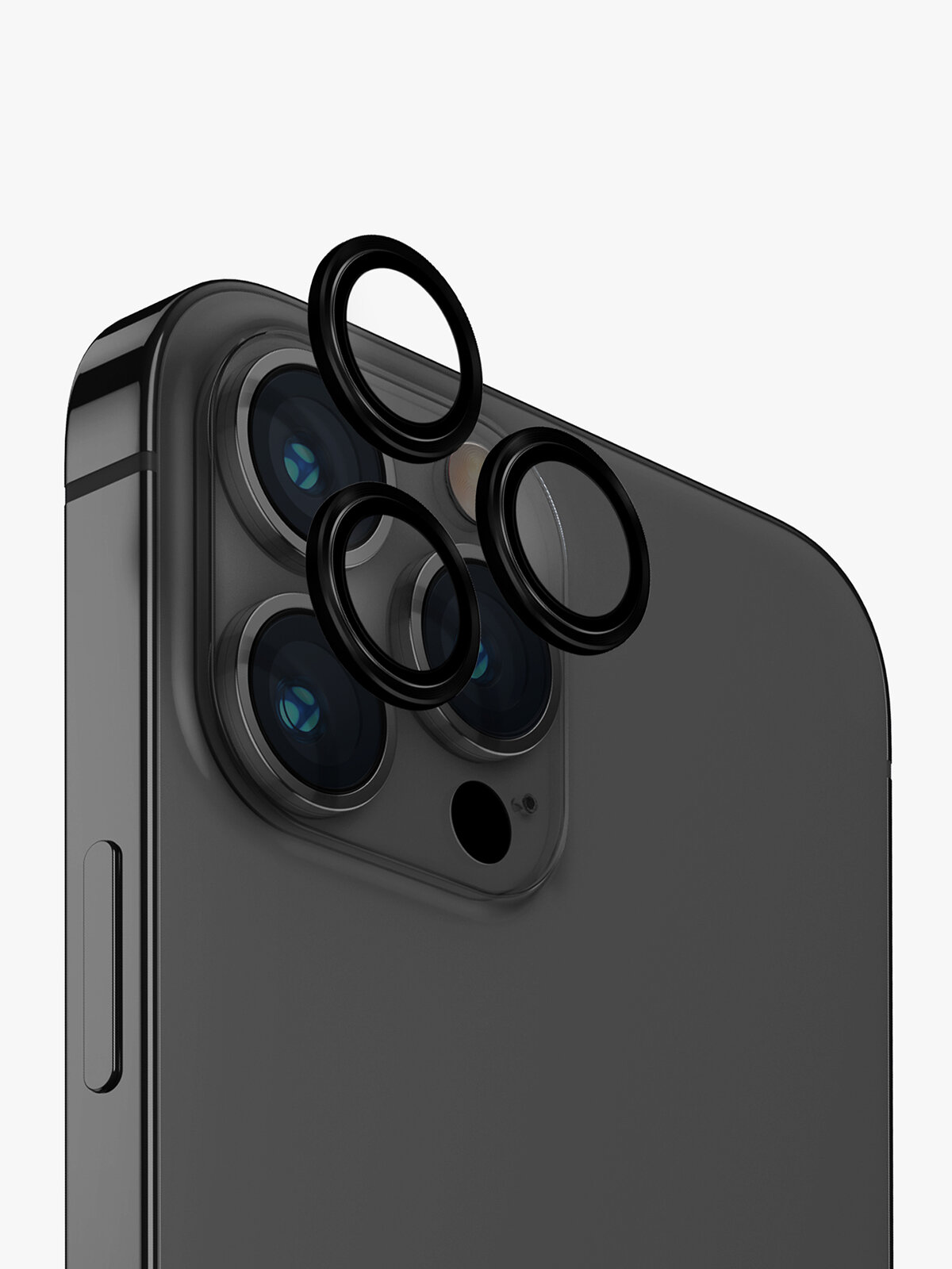 Uniq стекло для iPhone 15 Pro OPTIX Camera Lens protector Aluminium Black