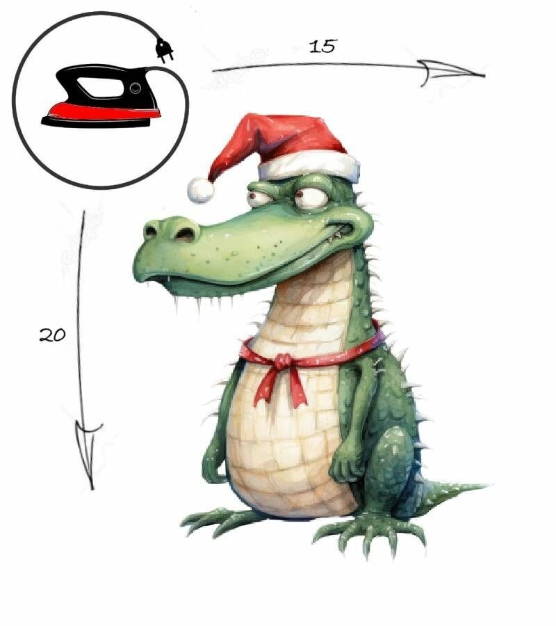 Термотрансфер "Дракончик", наклейка на одежду, 20х15