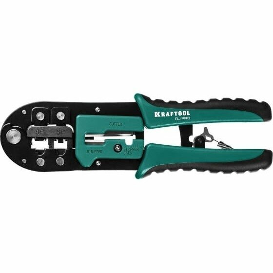 KRAFTOOL RJ-Pro RJ45 RJ11/RJ12, Универсальный кримпер [22698]