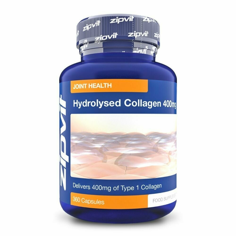 Коллаген и Гиалурон Тип-1 из Европы Zipvit Hydrolysed Collagen 400 мг. 90 капсул