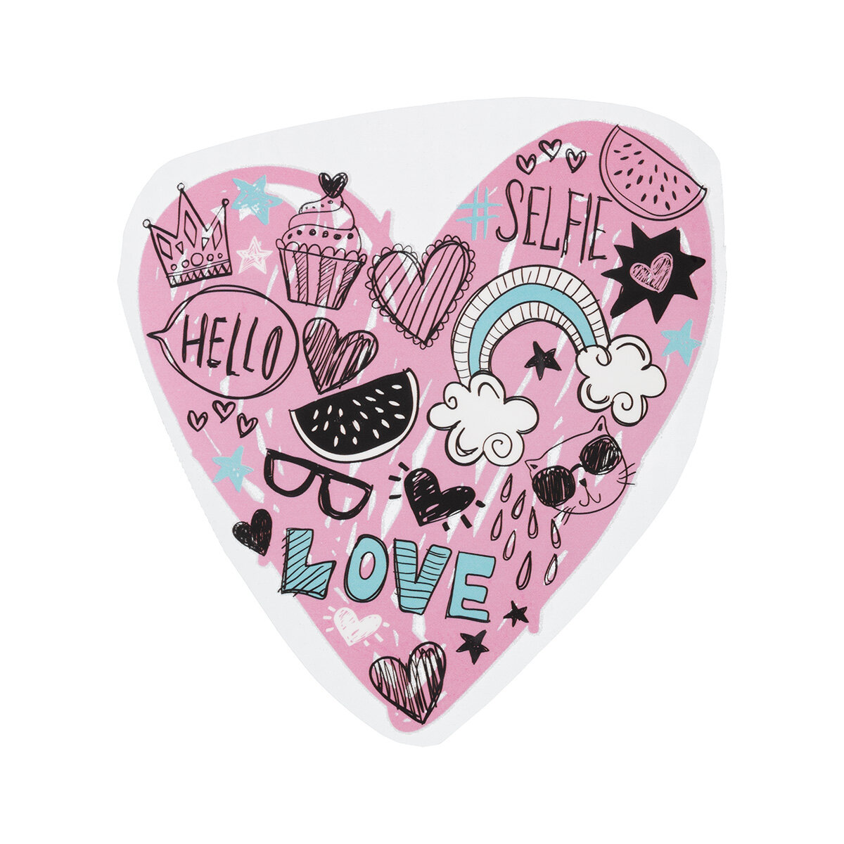 Gamma M №02-UA15 термотрансфер сердце 14x12.5 см М-232 для нанесения на ткань и синтетика 1шт