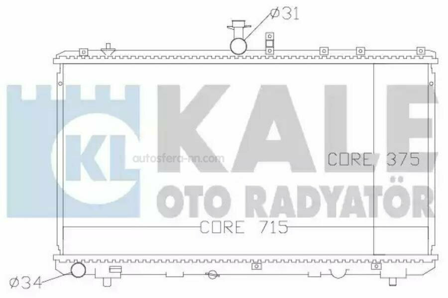 KALE 342125 Радиатор охлаждения для а/м Suzuki SX4 (06-) МТ паяный