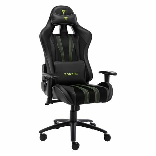 Кресло игровое ZONE 51 Gravity, на колесиках, эко. кожа/замшевая ткань, черный [z51-grv-b]