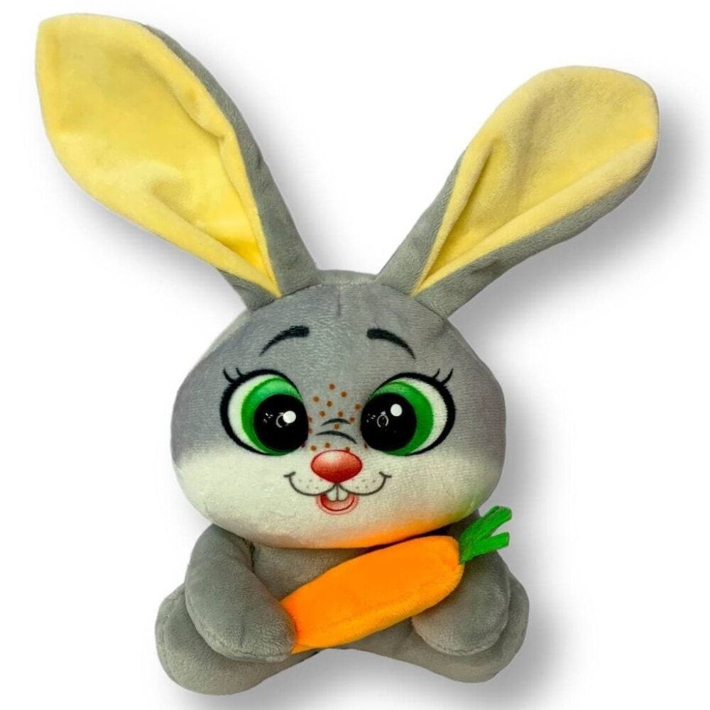 Мягкая игрушка Заяц Лелик с морковкой (26см, символ года 2023, серый) 211942, (ЗАО "Фирма Мальвина")