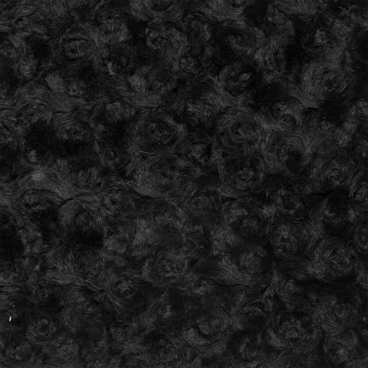 Ткань для игрушек, плюш "PEPPY" PRC, 48x48см, 374г/кв. м,100% полиэстер 02 черный