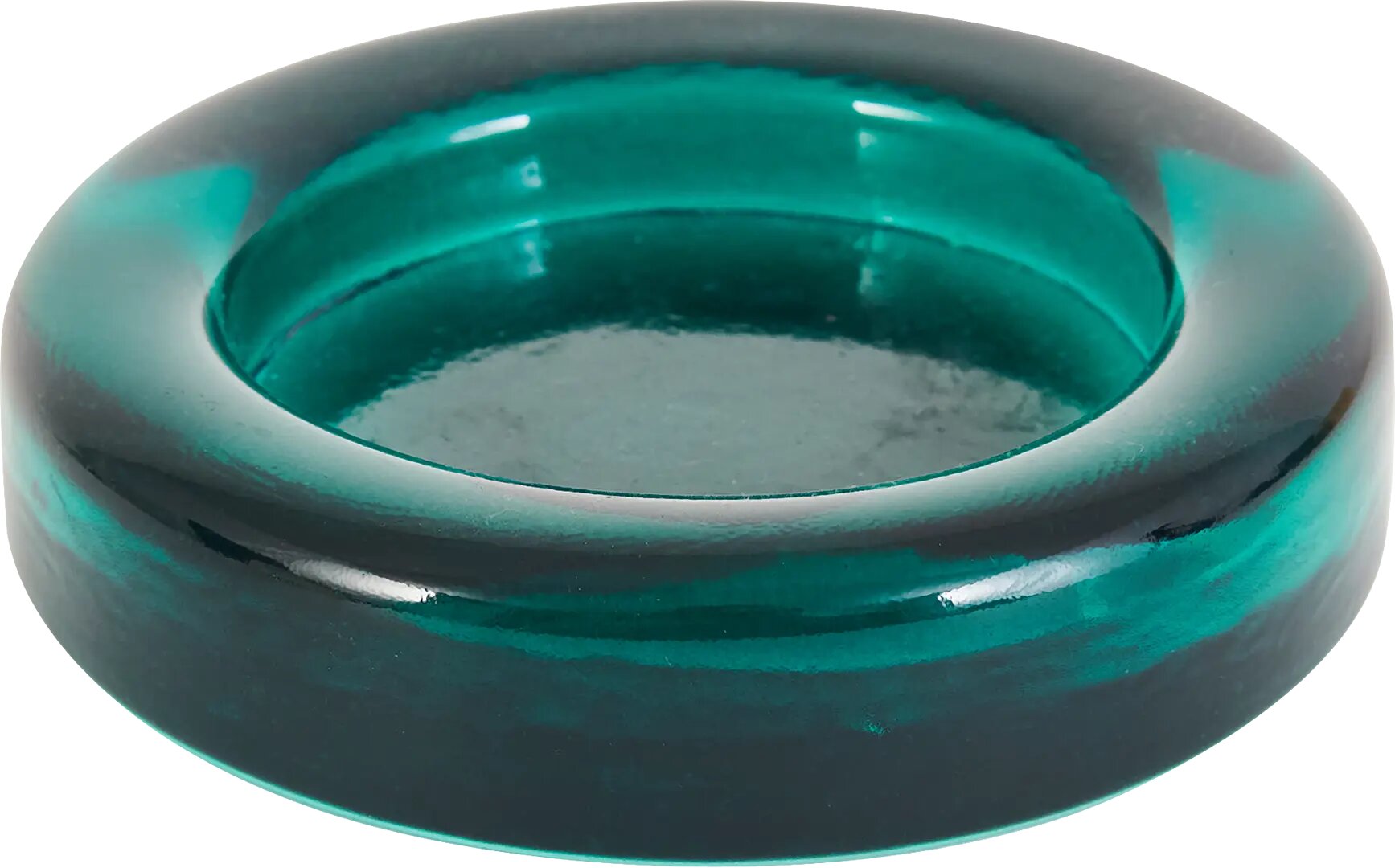 Подсвечник круглый под d 90 мм прозрачный зеленый