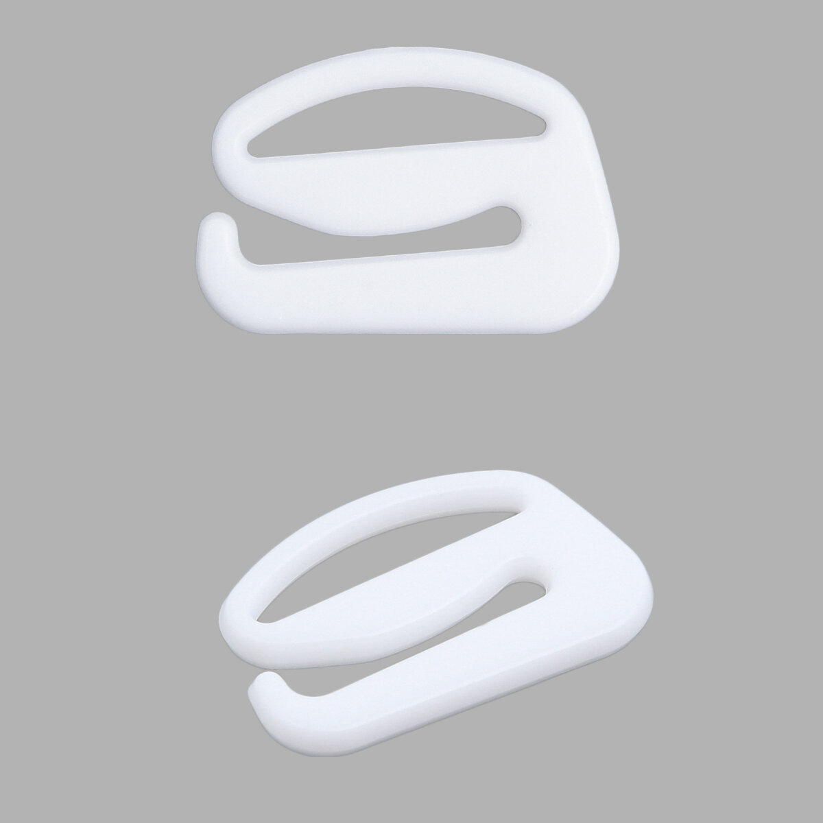 Крючки для бретелей 20 мм, 100 шт, 100 шт, пластик, Айрис (белые)