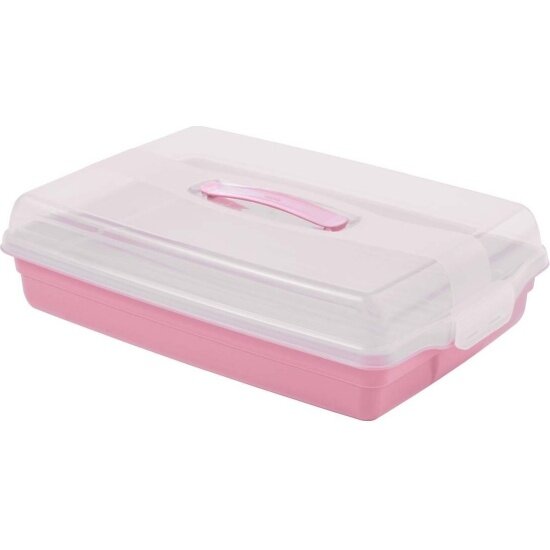 Контейнер Curver прямоугольный большой прозрачно-розовый 450*295*111 (242883)