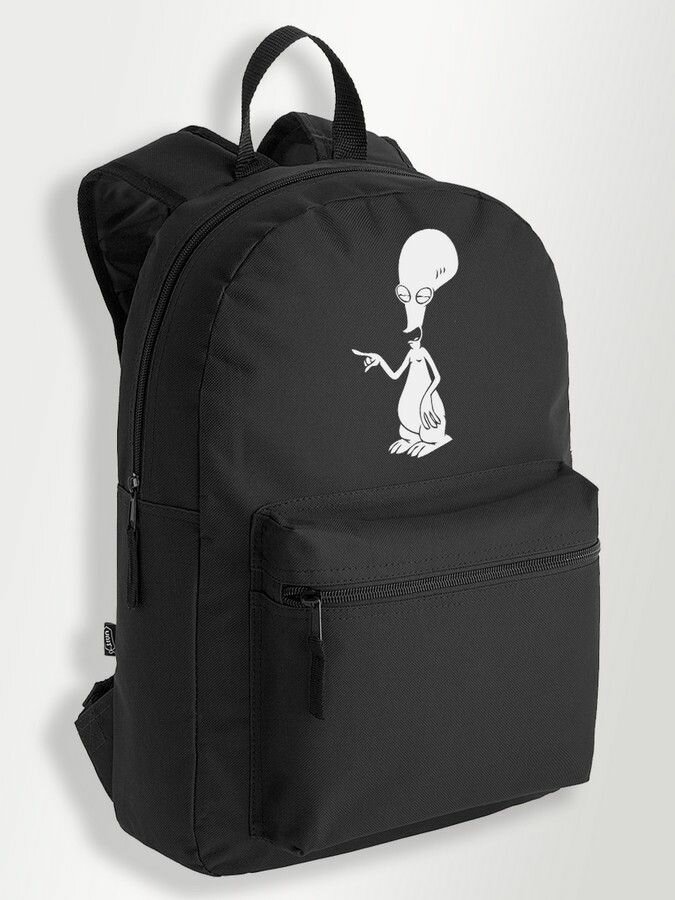 Черный школьный рюкзак с принтом Американский папаша - 33