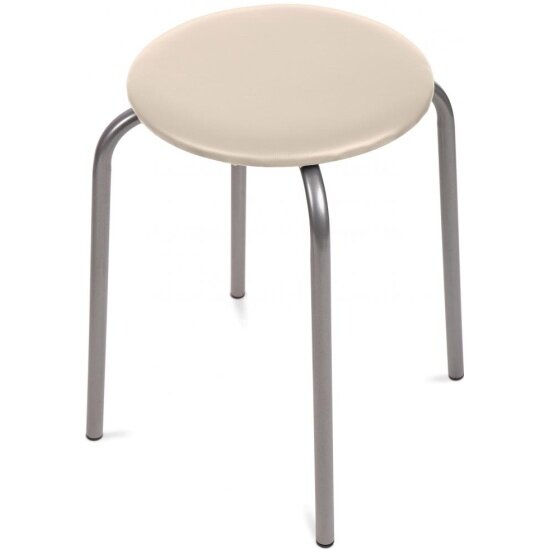 Табурет Garden Story Эконом-2 (круглое сиденье), слоновая кость