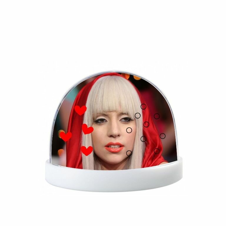 Водяной шар Леди Гага, Lady Gaga №4, Искусственный снег