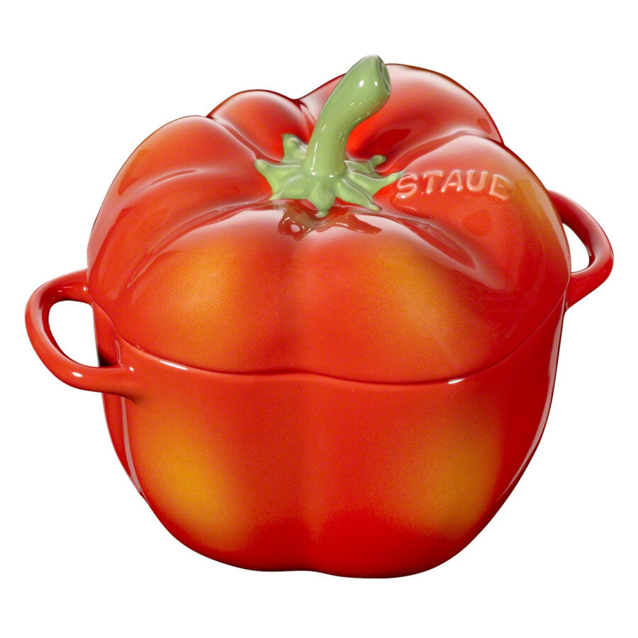 Кокот Staub Перец 0,5л, d12см, керамика, оранжевый, премиум качество