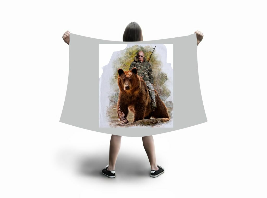 Флаг большой с Путиным №10,