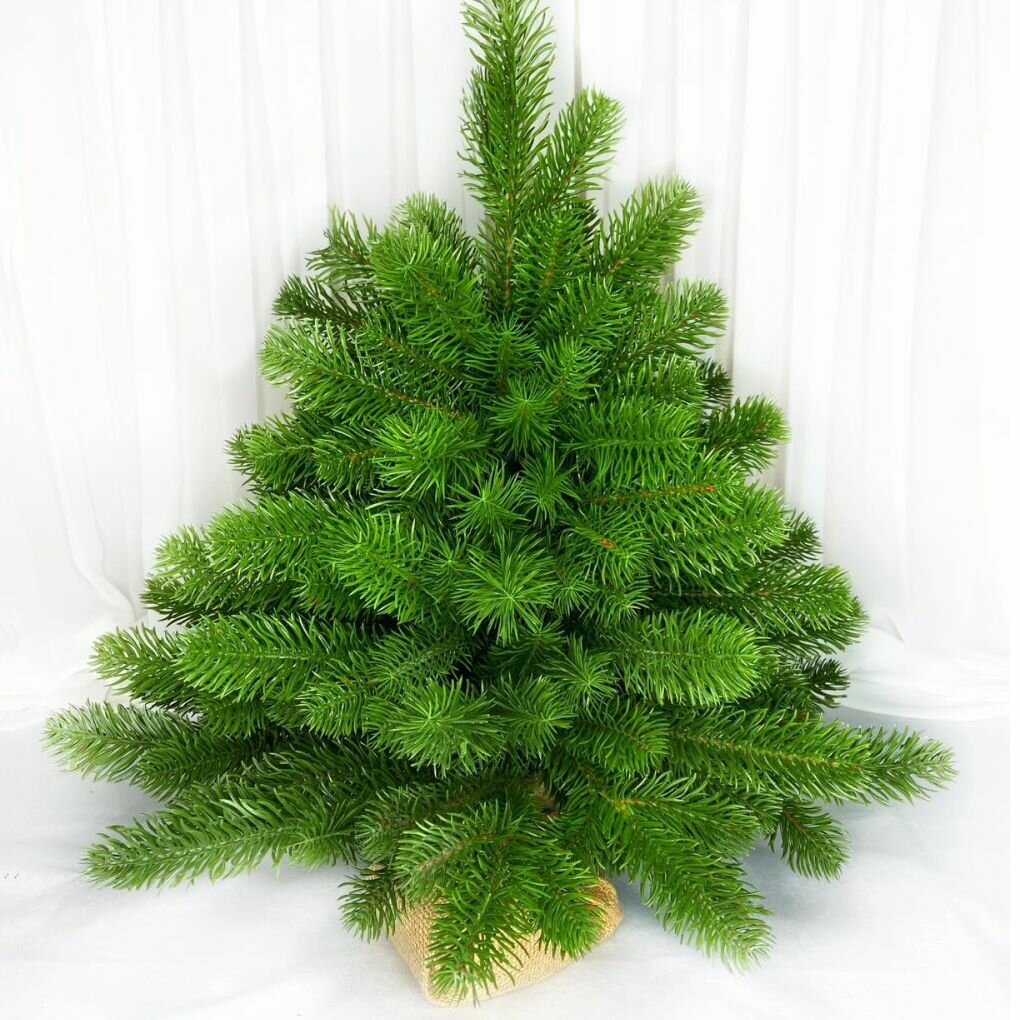 Елка искусственная настольная Кремлевская, 55 см, литая, пушистая, зеленая
