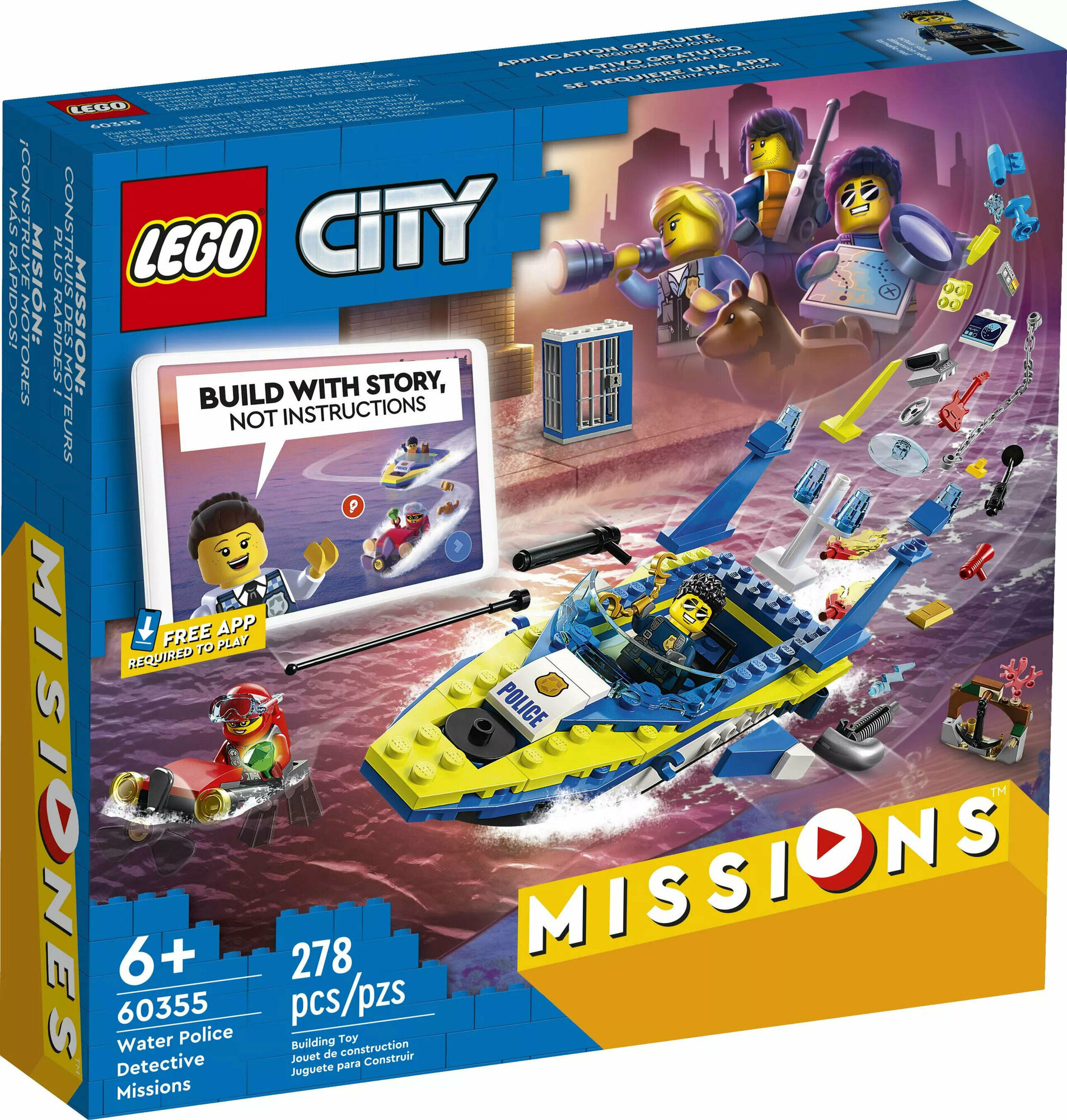 Конструктор LEGO CITY 60355 Детективные миссии водной полиции