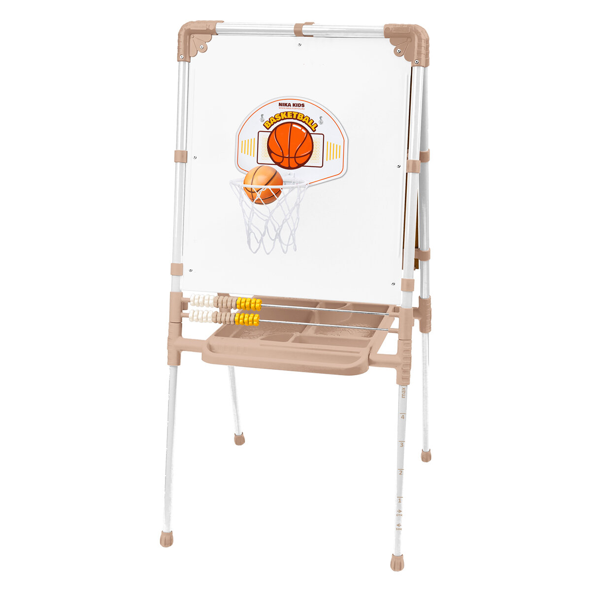 Мольберт Nika M2S "Доска Знаний", двусторонний, напольный, с пеналом, белый