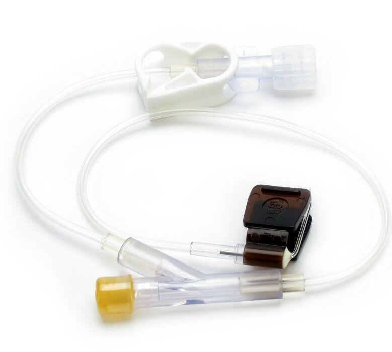 PHS Medical Игла Губера с крыльями, удлинителем и Y- коннектором (20G (0,9 мм) x 20 мм, LR2020Y)