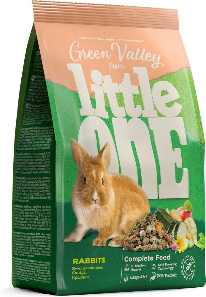 Литтл Уан 31110 "Зеленая долина" Корм для кроликов из разнотравья 750г