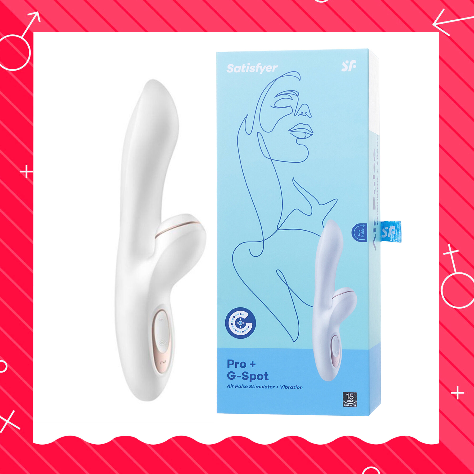 Вибромассажер с вакуумно-волновой клиторальной стимуляцией Satisfyer Pro + G-Spot