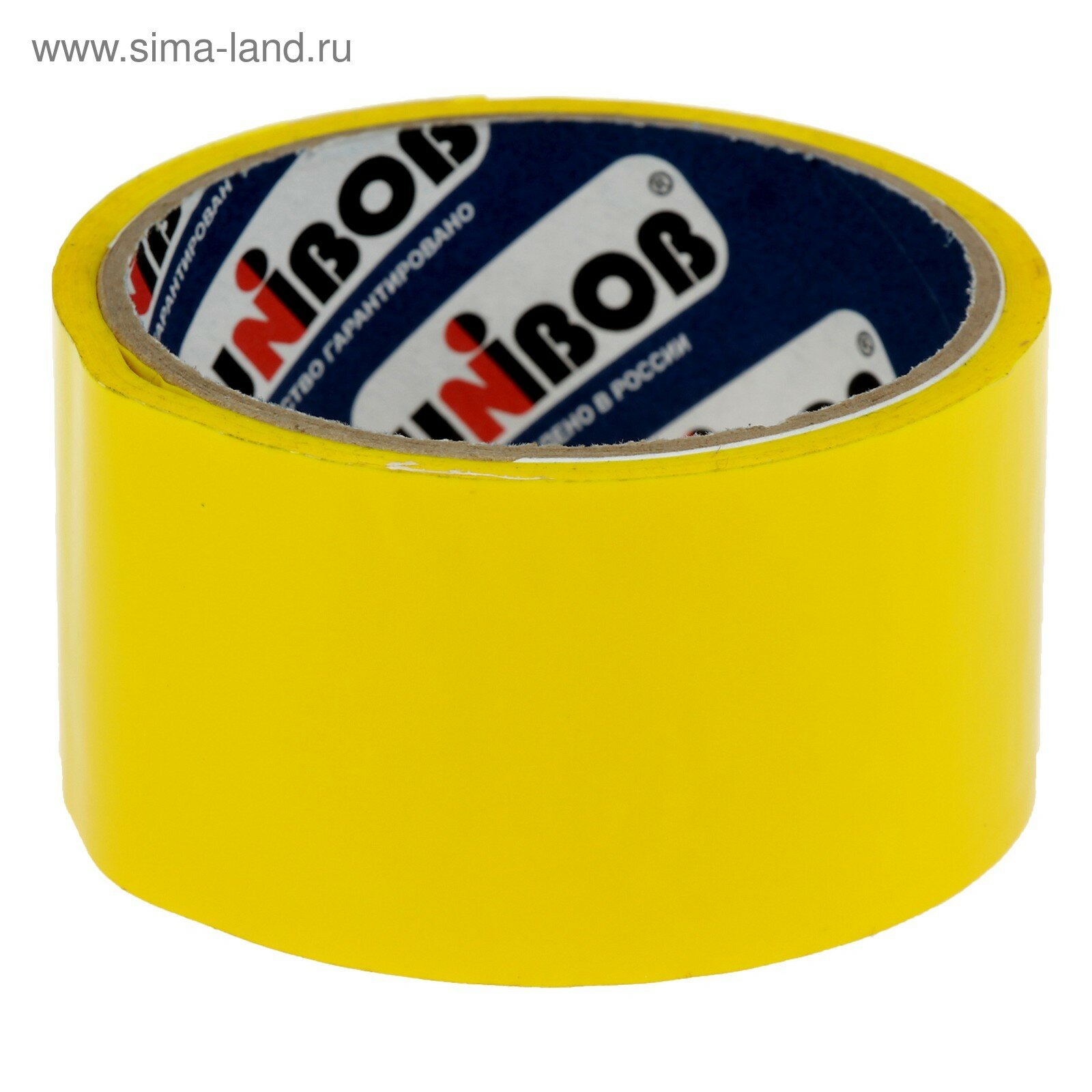 Клейкая лента упаковочная 48 мм × 24 м, 45 мкм UNIBOB (желтая)