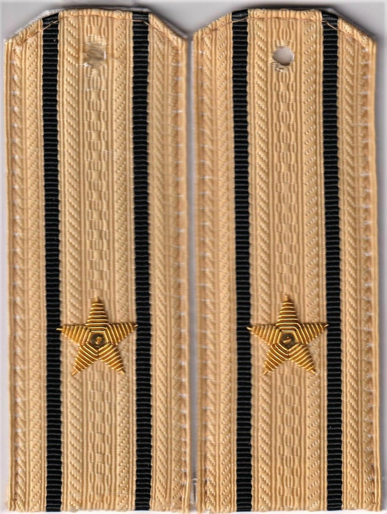 Погоны ВМФ на кремовую рубашку, капитан 3-го ранга