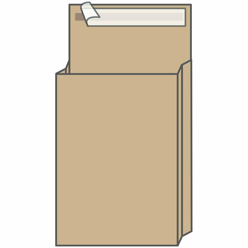 Пакет почтовый C4, UltraPac, 229*324*40мм, коричневый крафт, отр. лента, 130г/м2, 25 штук, 208278