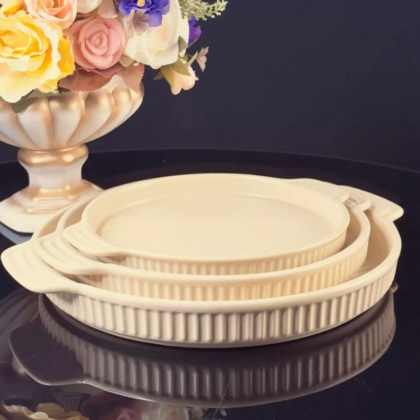 Круглое блюдо для запекания 25см Фарфор 205-811 118-205-811