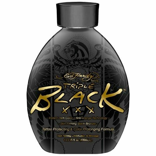 Крем для солярия ED HARDY TRIPLE BLACK XXX, с бронзаторами, 400 мл.