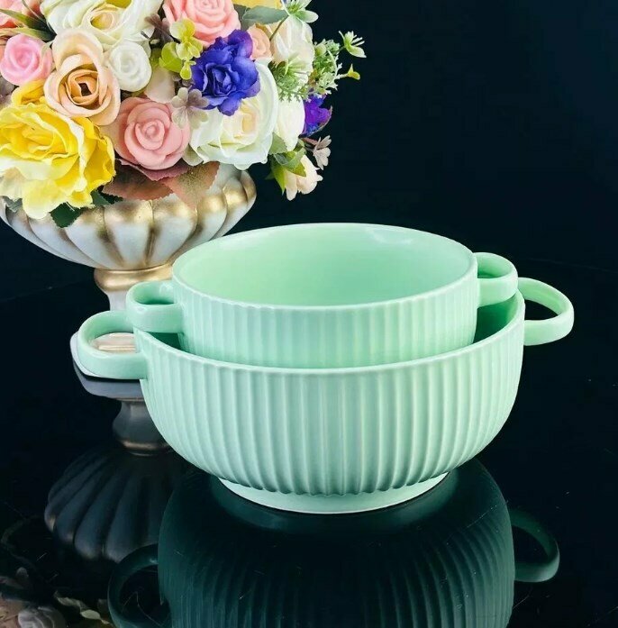 Салатник 19см с ручками Фарфор 205-796 118-205-796