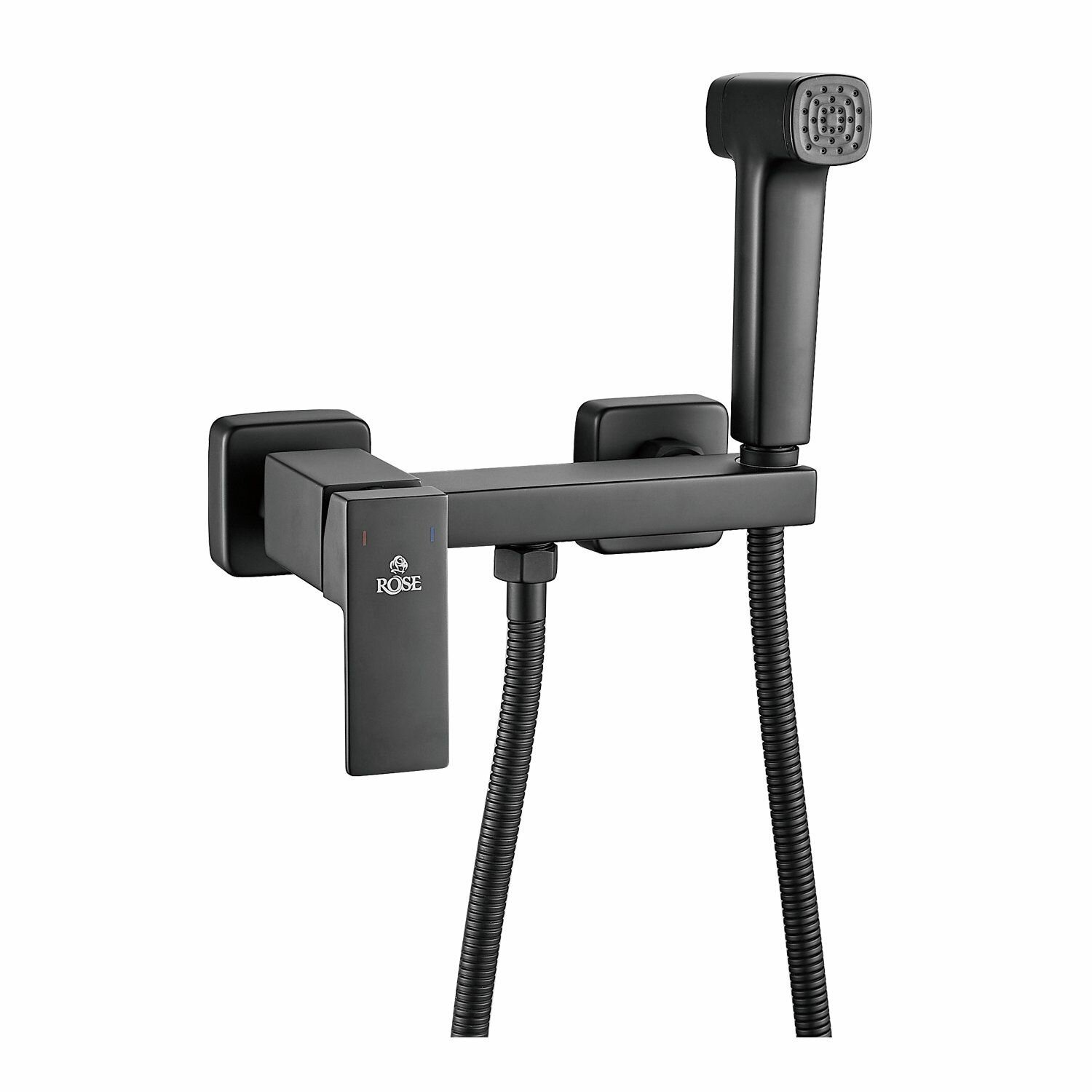 Гигиенический душ Rose R2805H-1, черный, латунь, 120см, с аэратором