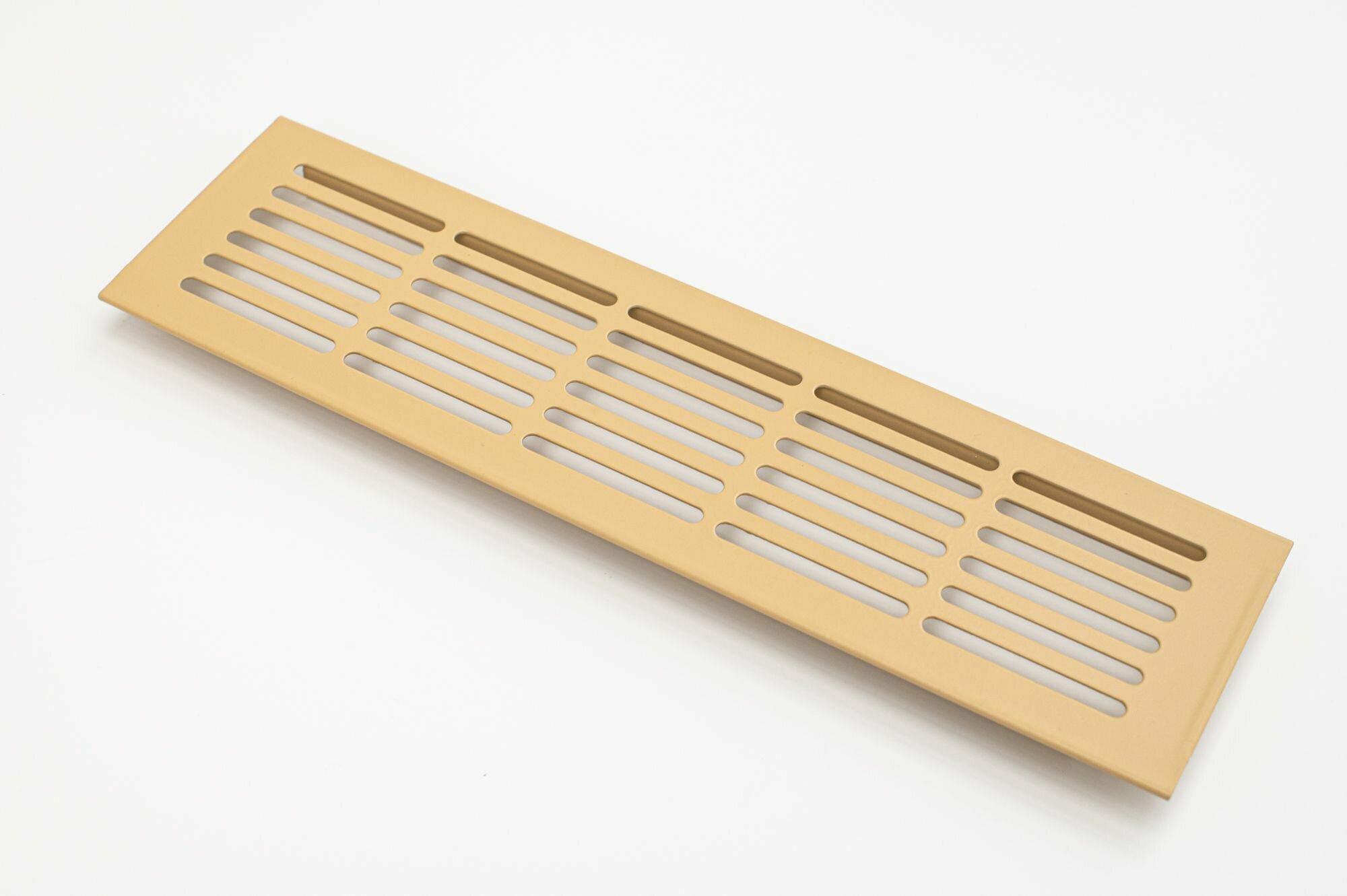 Вентиляционная решётка металлическая для подоконника натуральный дуб 80 мм*300 мм, стальная