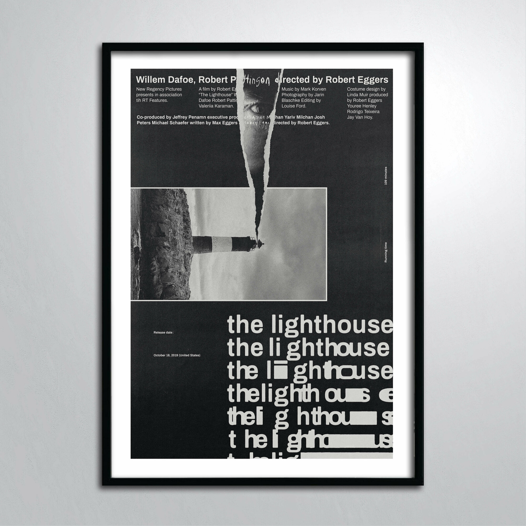 Постер без рамы/Маяк Роберт Паттинсон Уиллем Дефо Винтаж Плакат The Lighthouse