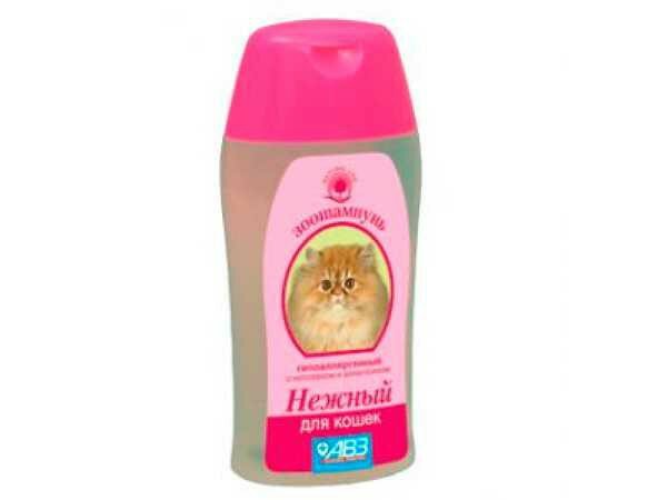 АВЗ Нежный для кошек Зоошампунь гипоаллергенный с хитозаном и алоэ вера 180 мл