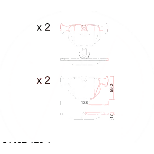 ZIMMERMANN 21487.170.1 (34211163324 / 34211163326 / 34211163833) колодки торм диск зад BMW (БМВ) e38, e39, e46,