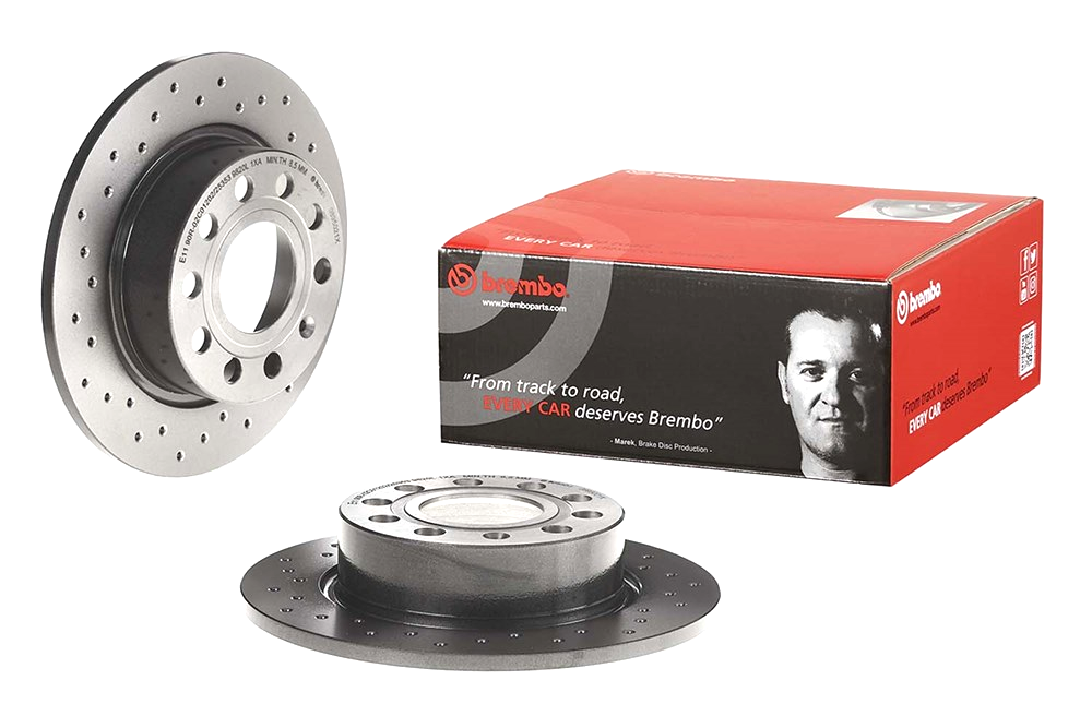 BREMBO 08.9502.1X (0895021X / 1K0615601AB / 1K0615601K) диск тормозной Skoda (Шкода) Octavia (Октавия) III (Комплект 2 штуки)