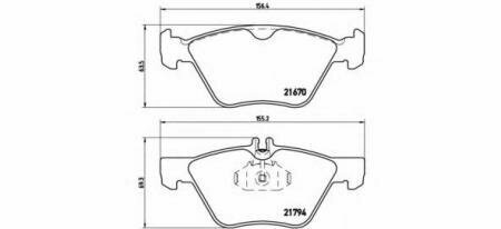Колодки тормозные дисковые передн, CHRYSLER: CROSSFIRE 3.2 03-07, CROSSFIRE ROADSTER 3.2 04-07 MERCEDES-BENZ: CLK 320/430 97-02, CLK 200 KOMPRESSOR/ Brembo P50026